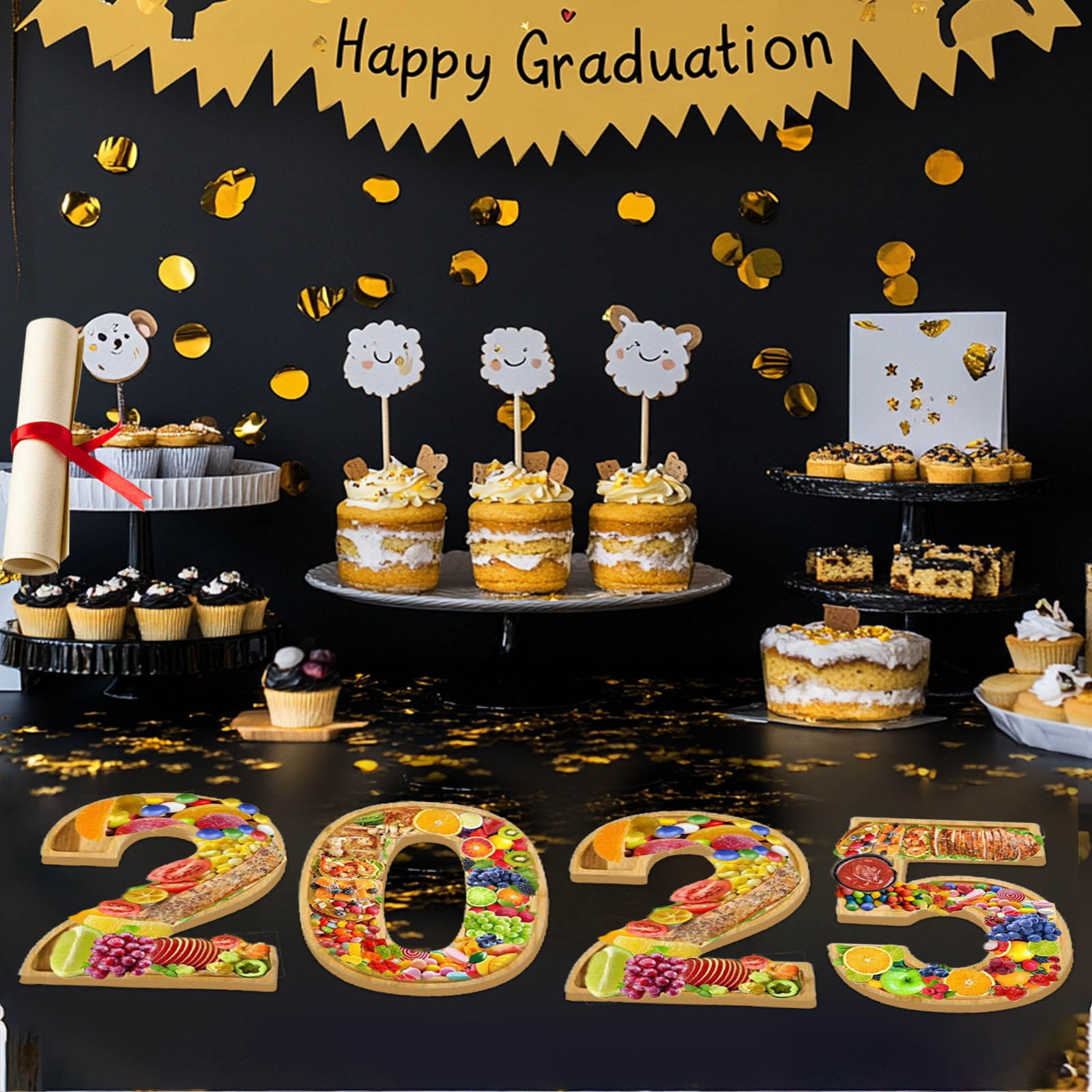 2025 Graduation Party Decorations 2025 Numbers Charcuterie Board Box ...