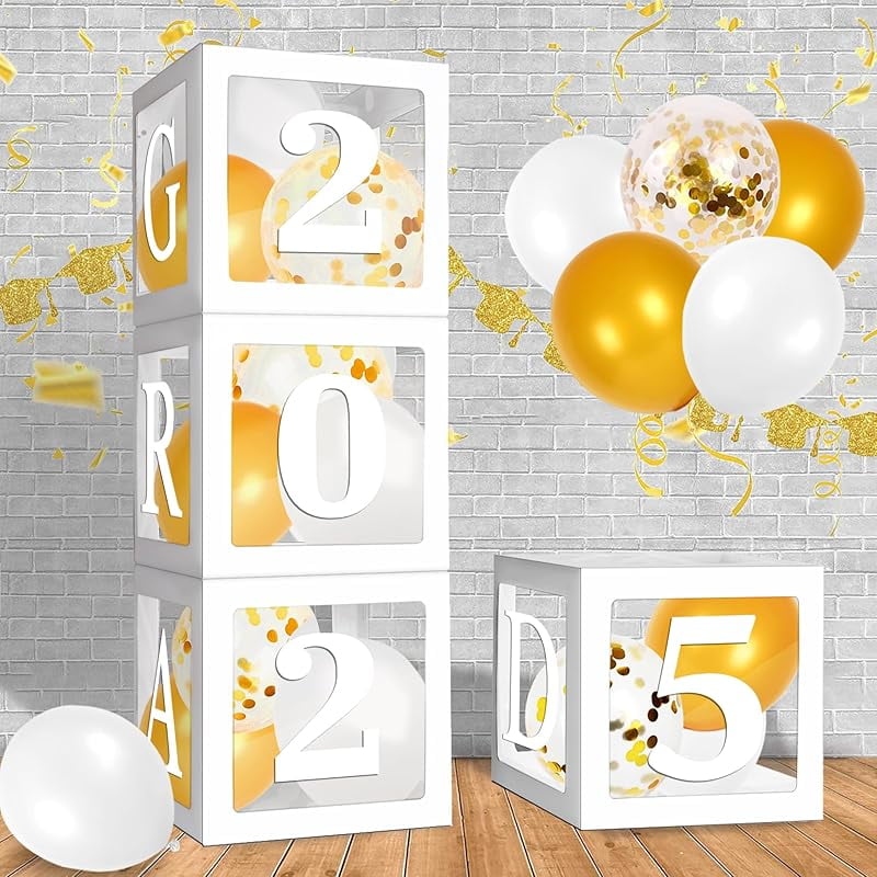 2025 Graduation Party Decorations, 4pcs Rose Gold Graduation Balloon ...