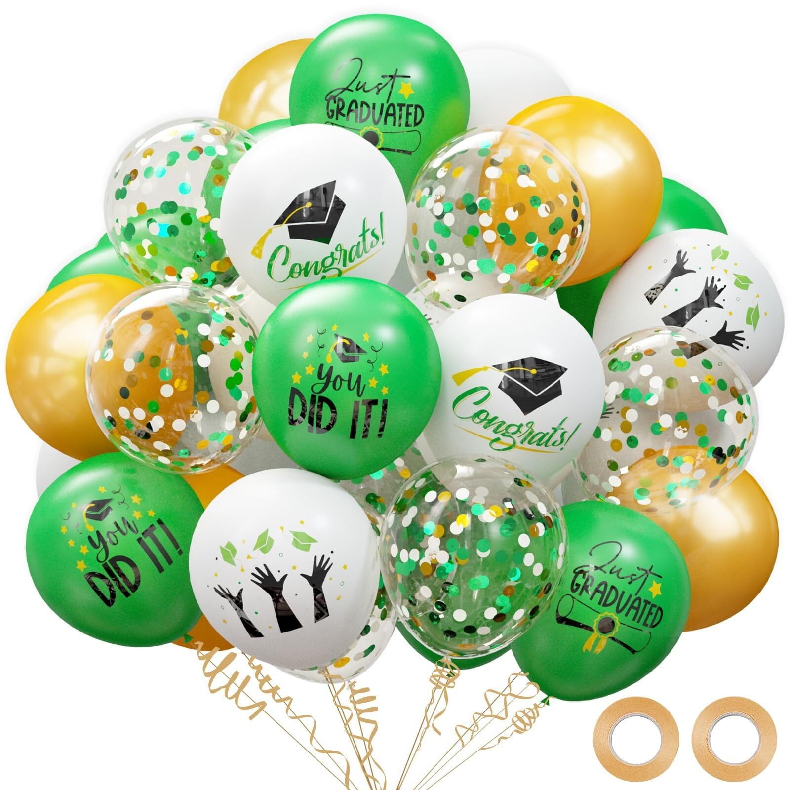 2025 Graduation Party Decorations, 68pcs Graduation Balloons Black and ...