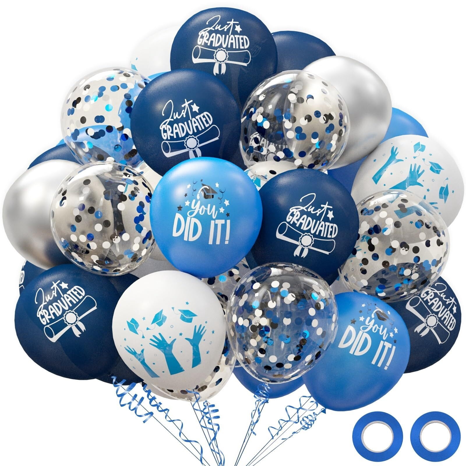 2025 Graduation Party Decorations, 68pcs Graduation Balloons Black and ...