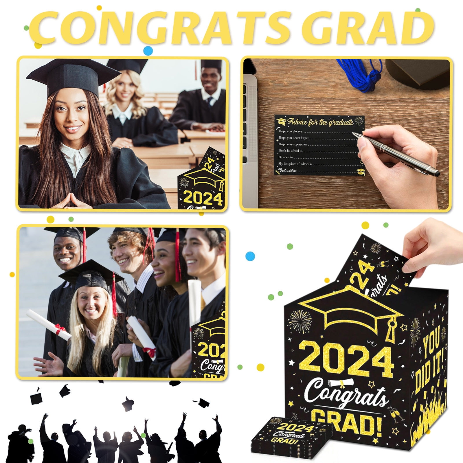 2025 Graduation Party Decorations Graduation Card Box Congrats Grad ...
