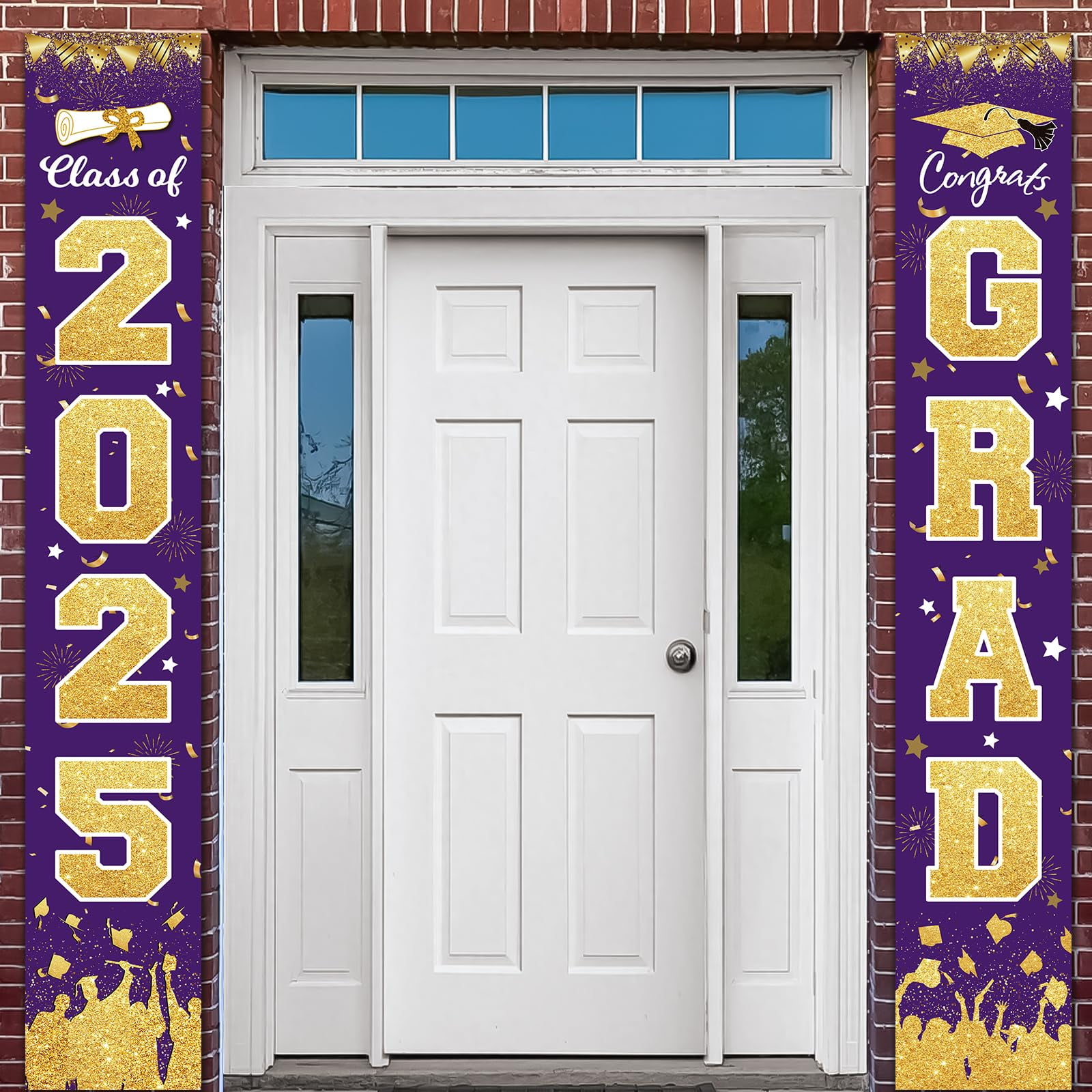 2025 Graduation Party Decorations RRF12 - Purple Gold Class of 2025 ...