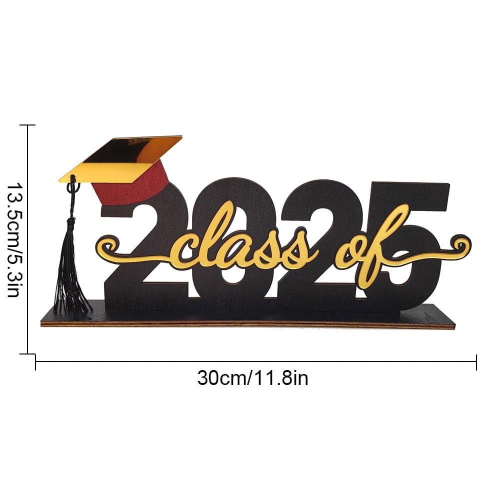 2025 Graduation Party Decorations, Wooden Tabletop Holiday Decorative ...