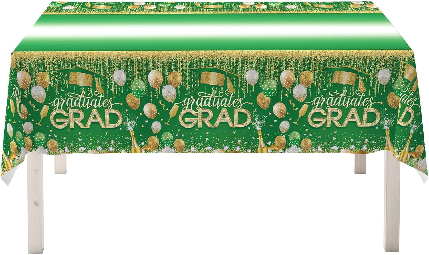 2025 Graduation Party Supplies Kit - 2 Pcs Black Grad Tablecover for ...