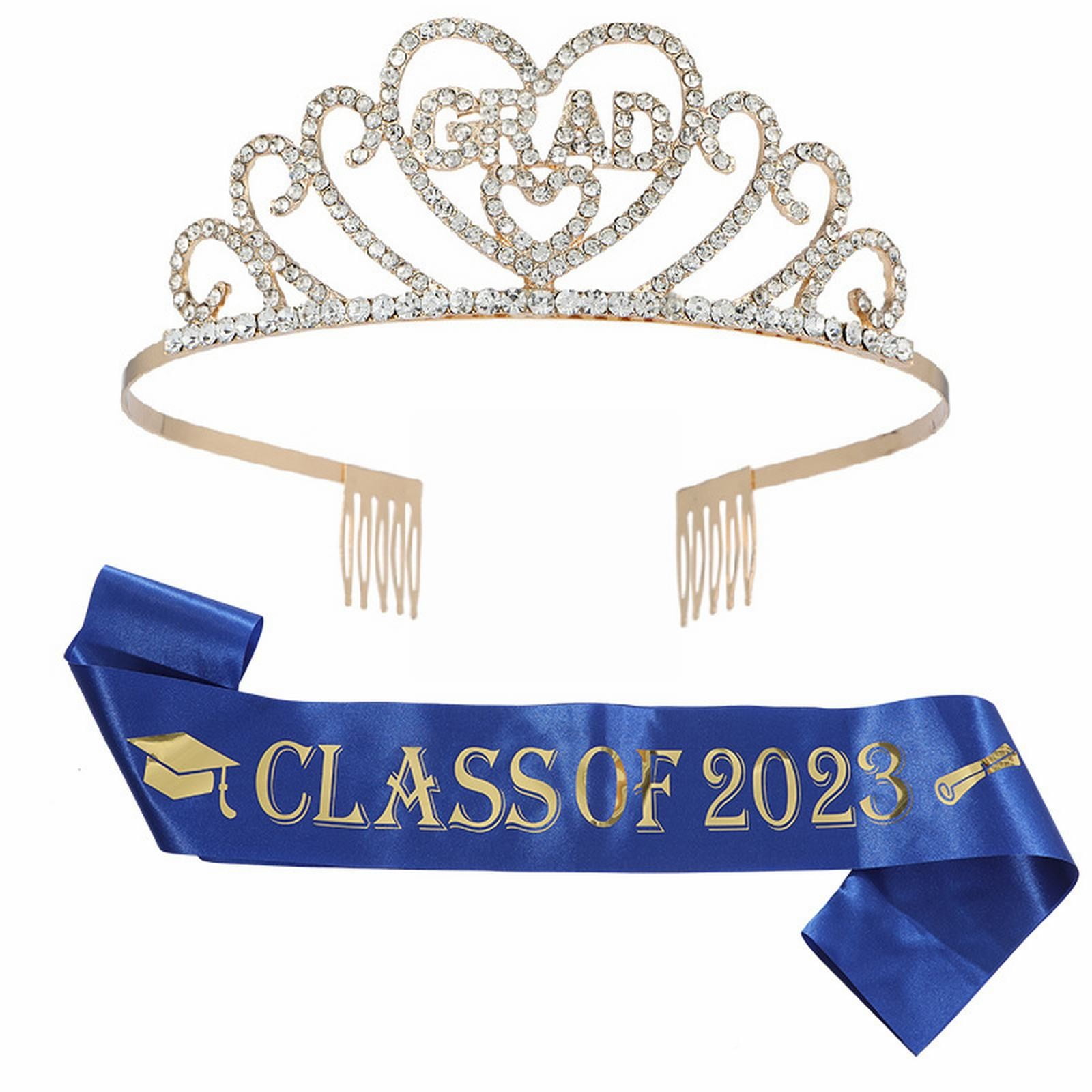 2025 Graduation Party Supplies Kits Glittered Metal Graduation Princess ...