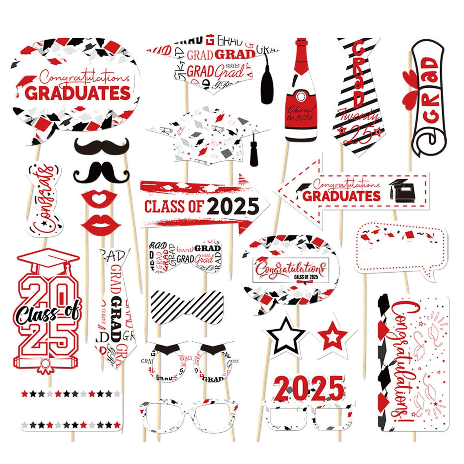 2025 Graduation Photo Booth Props, Grad Selfie Photo Booth Frame with ...