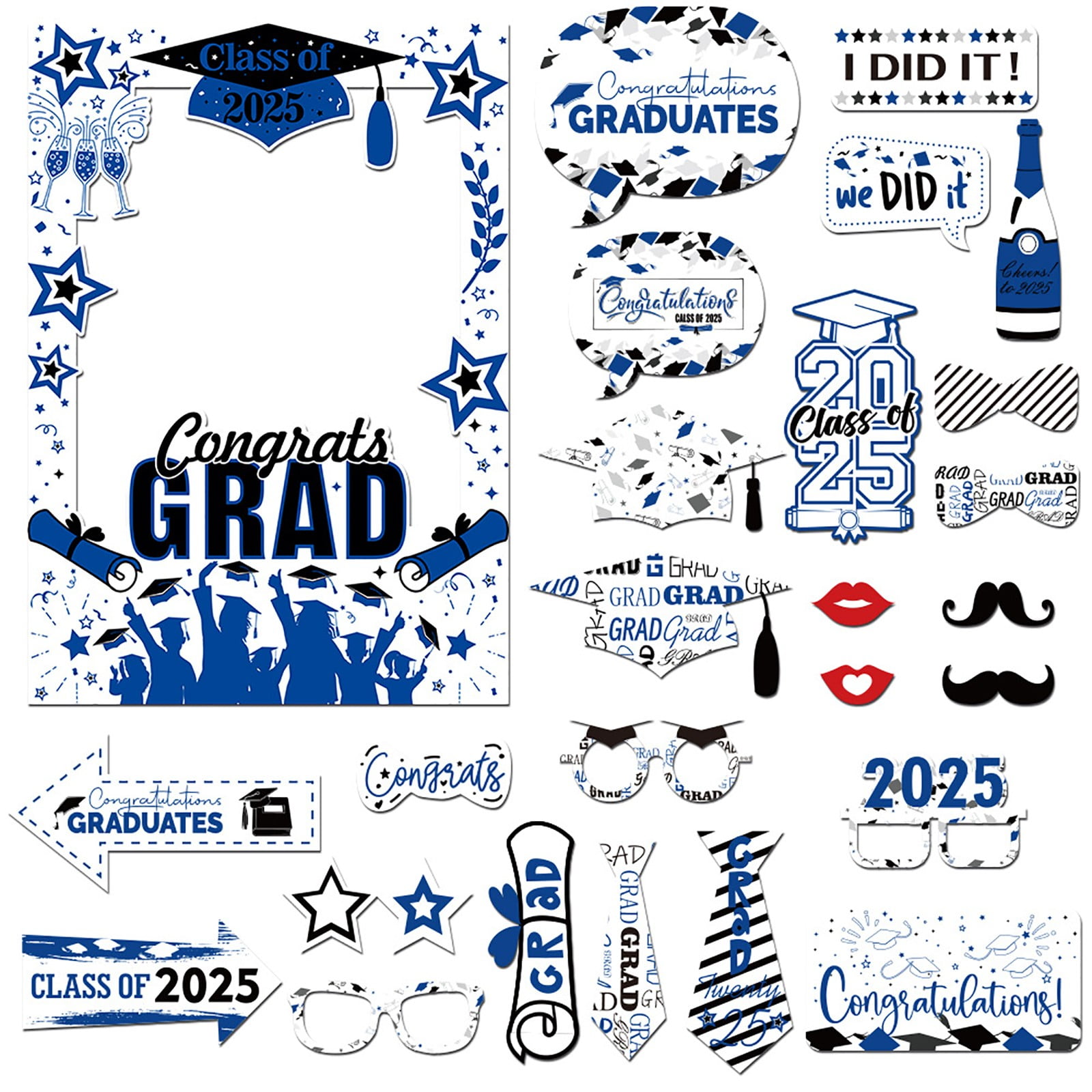 2025 Graduation Photo Props 26PCS Class of 2025 Graduation Party ...