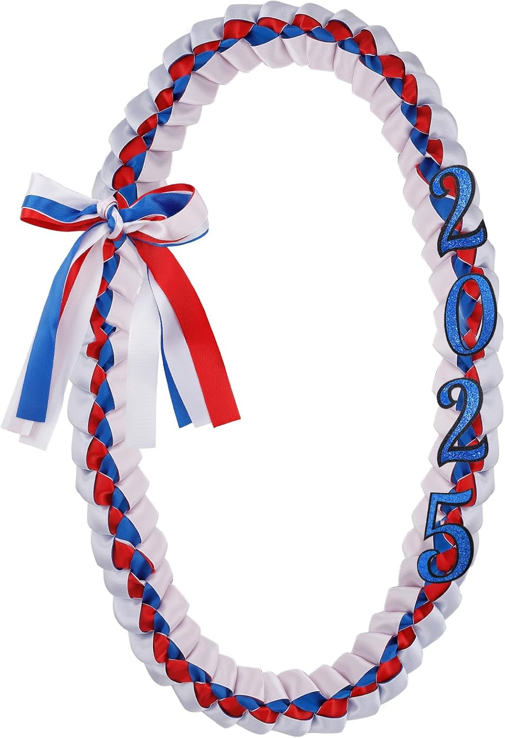 2025 Graduation Ribbon Lei with Gift Box & Glitter Number Patches ...