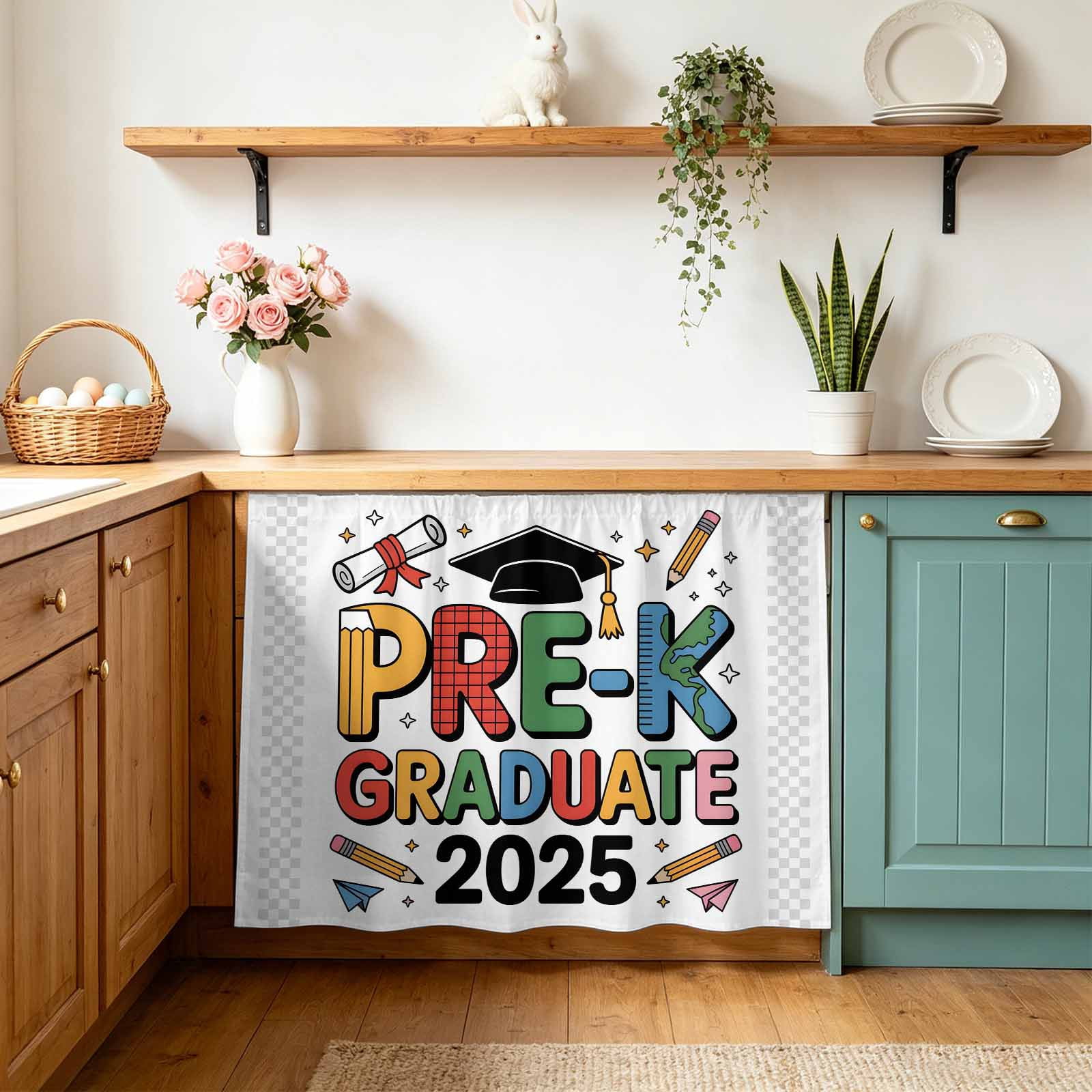 2025 Graduation Season Hat Cabinet Curtains 11" W x 13" L Certificate ...