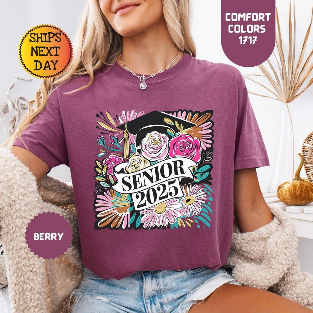 2025 Graduation Shirt, Boho Floral Senior 2025 Tee, 2025 Graduate Gift ...