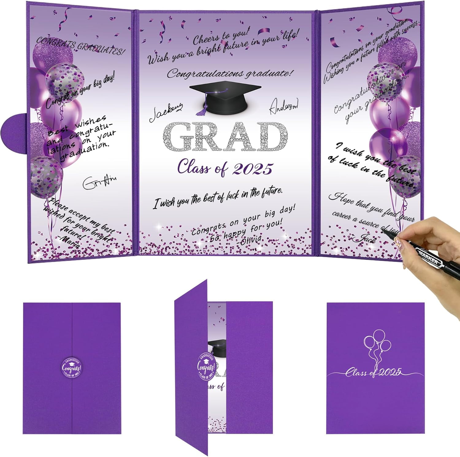 2025 Graduation Signature Book - College High School Graduation Guest ...