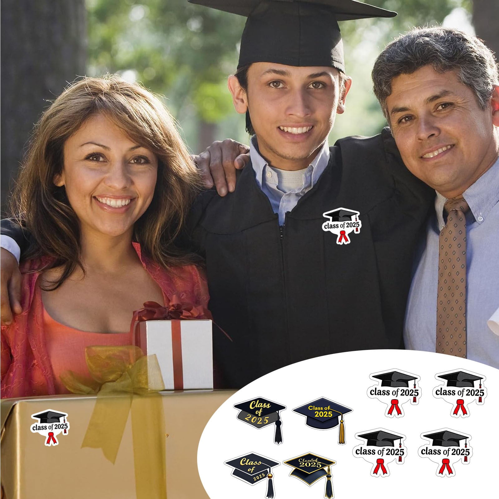 2025 Graduation Stickers Set | Bachelor Cap Decals for Gift Boxes ...