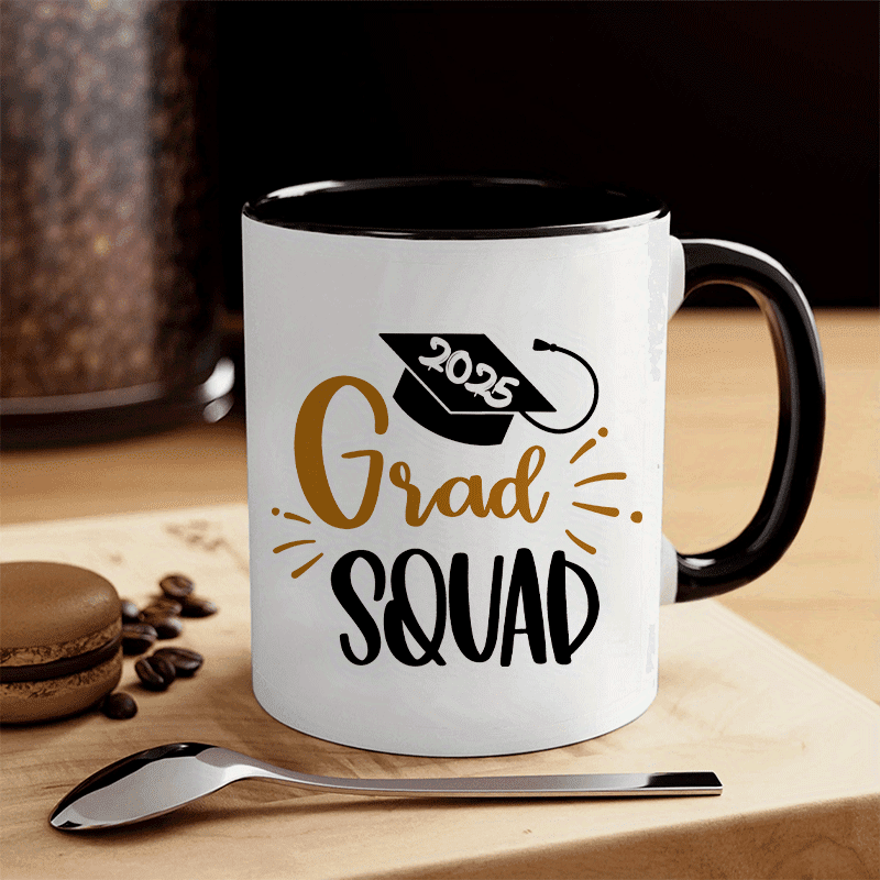 2025 Graduation Team Ceramic Coffee Cup-Golden Decoration and ...