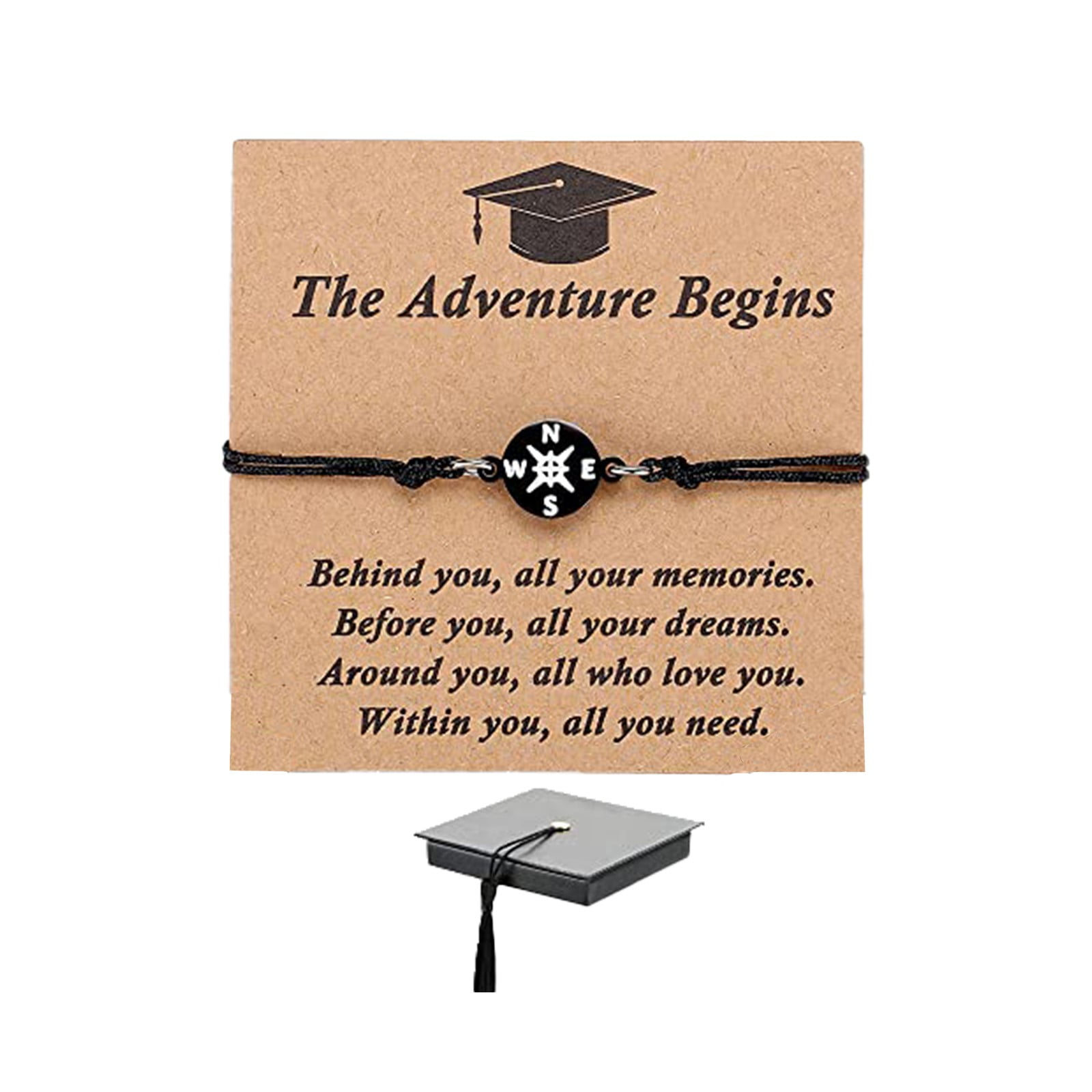 Unique Bracelets 2025 Graduation Gifts-State Map Compass, Charm ...