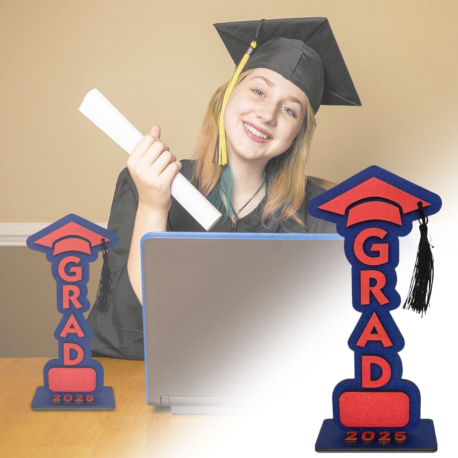 2025 Graduation Wooden Display Stand – Personalized Class Year Keepsake ...