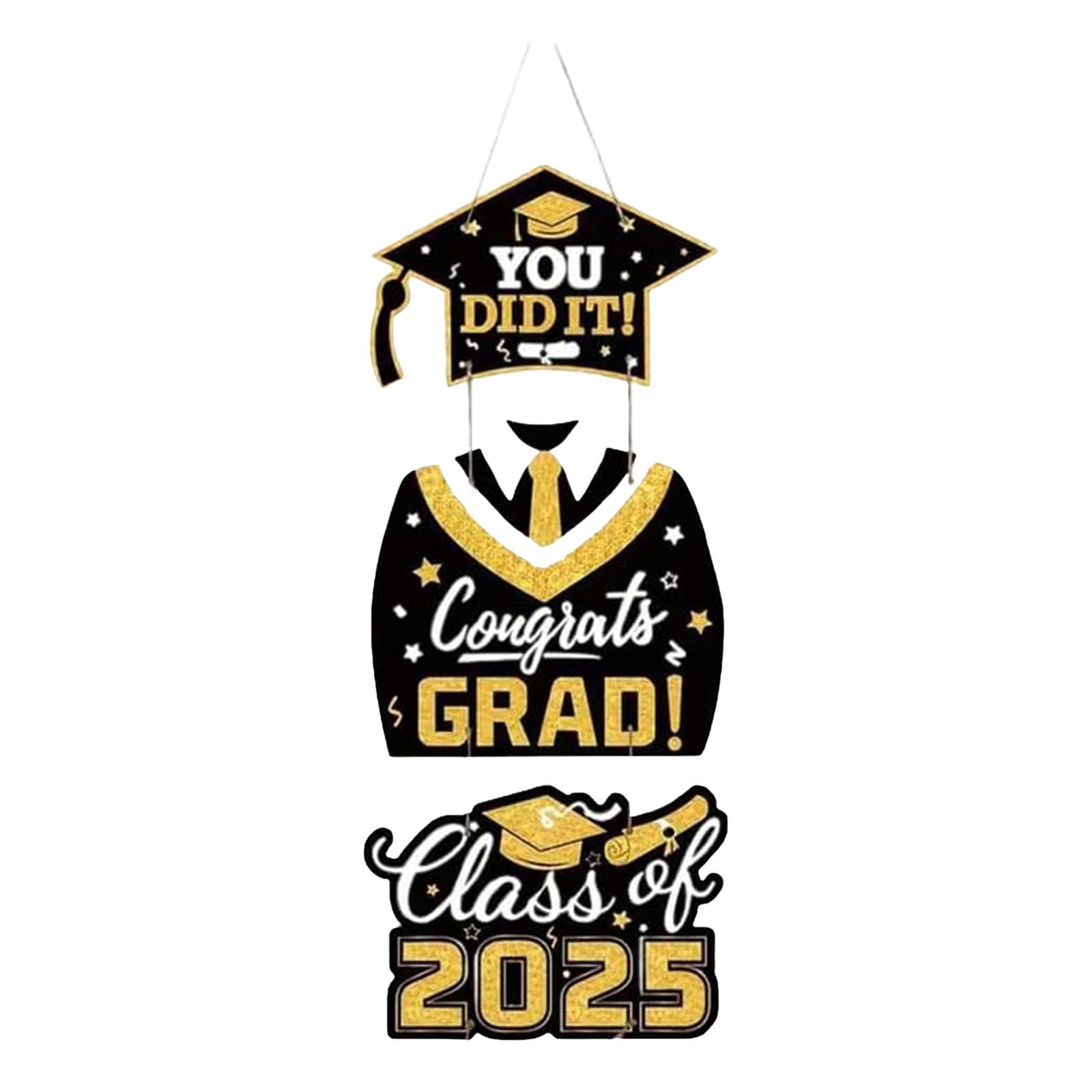 2025 Graduation Wooden Door Sign Congrats Grad Porch Sign Decor ...