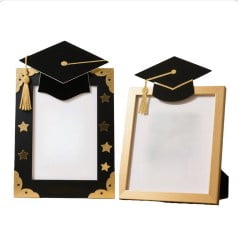 2025 Graduation Wooden Photo Frame 4 Academic Cap Designs | 20x16cm ...