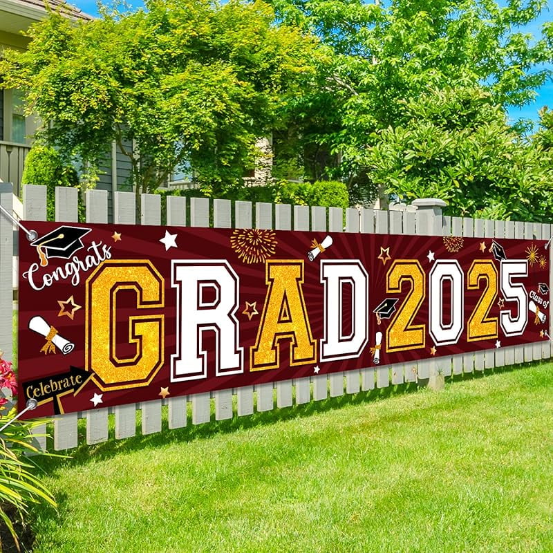 2025 Graduation Yard Sign Congrats Grad Lawn Sign Decorations Giant ...