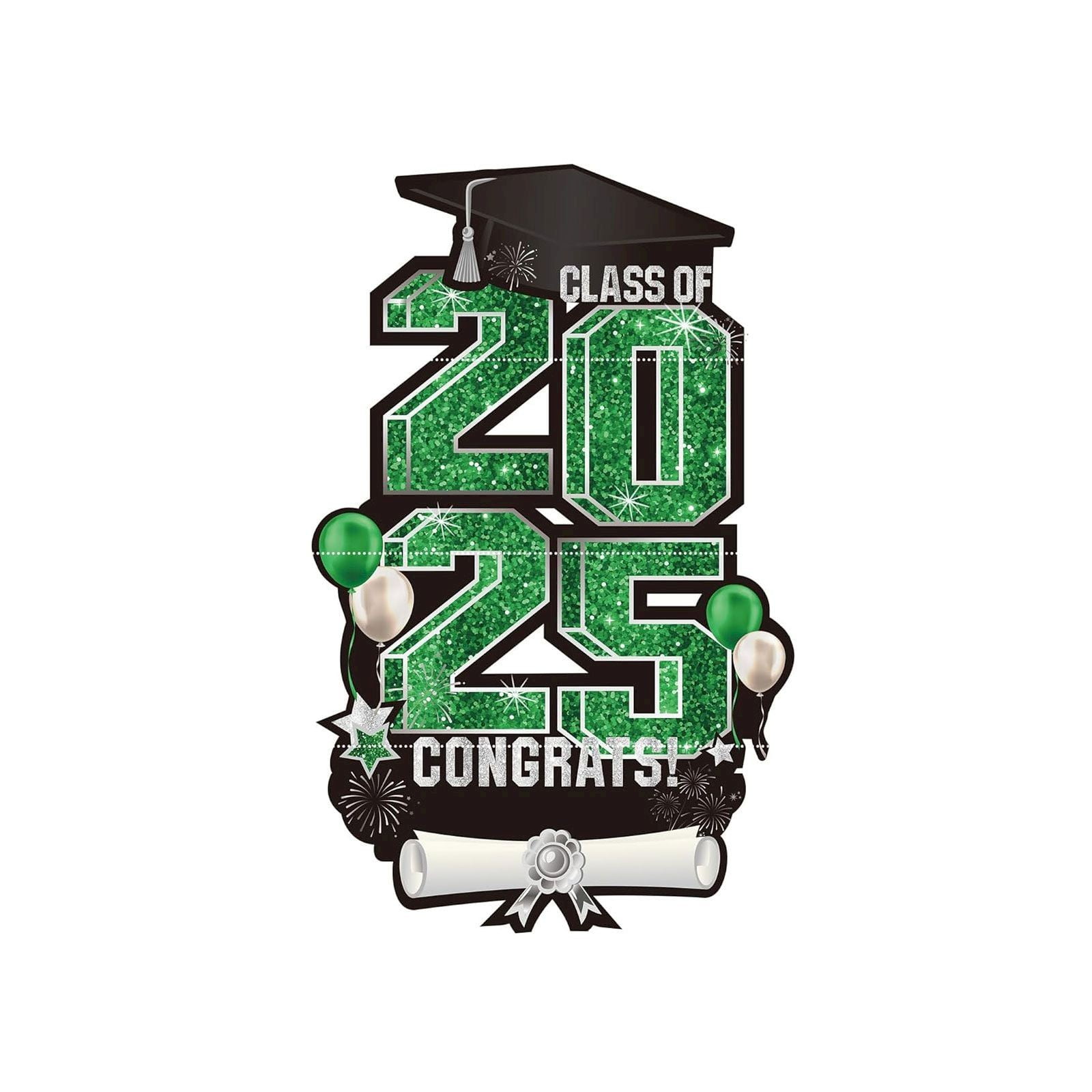 2025 Graduation Yard Sign Decorations Black Gold Congrats Grad Class of ...