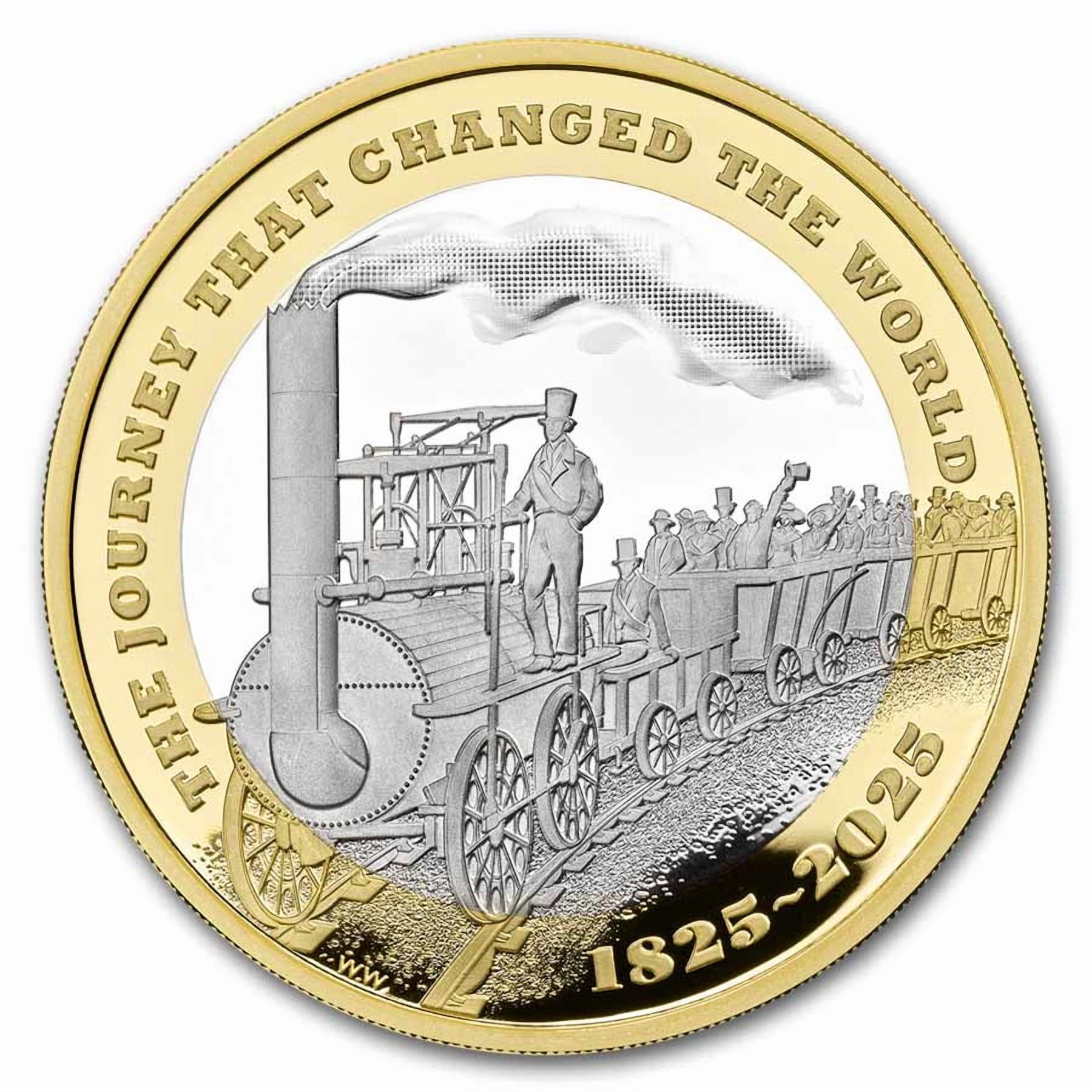2025 Great Britain 200 Yrs of the Modern Railway 1 oz Silver Prf ...