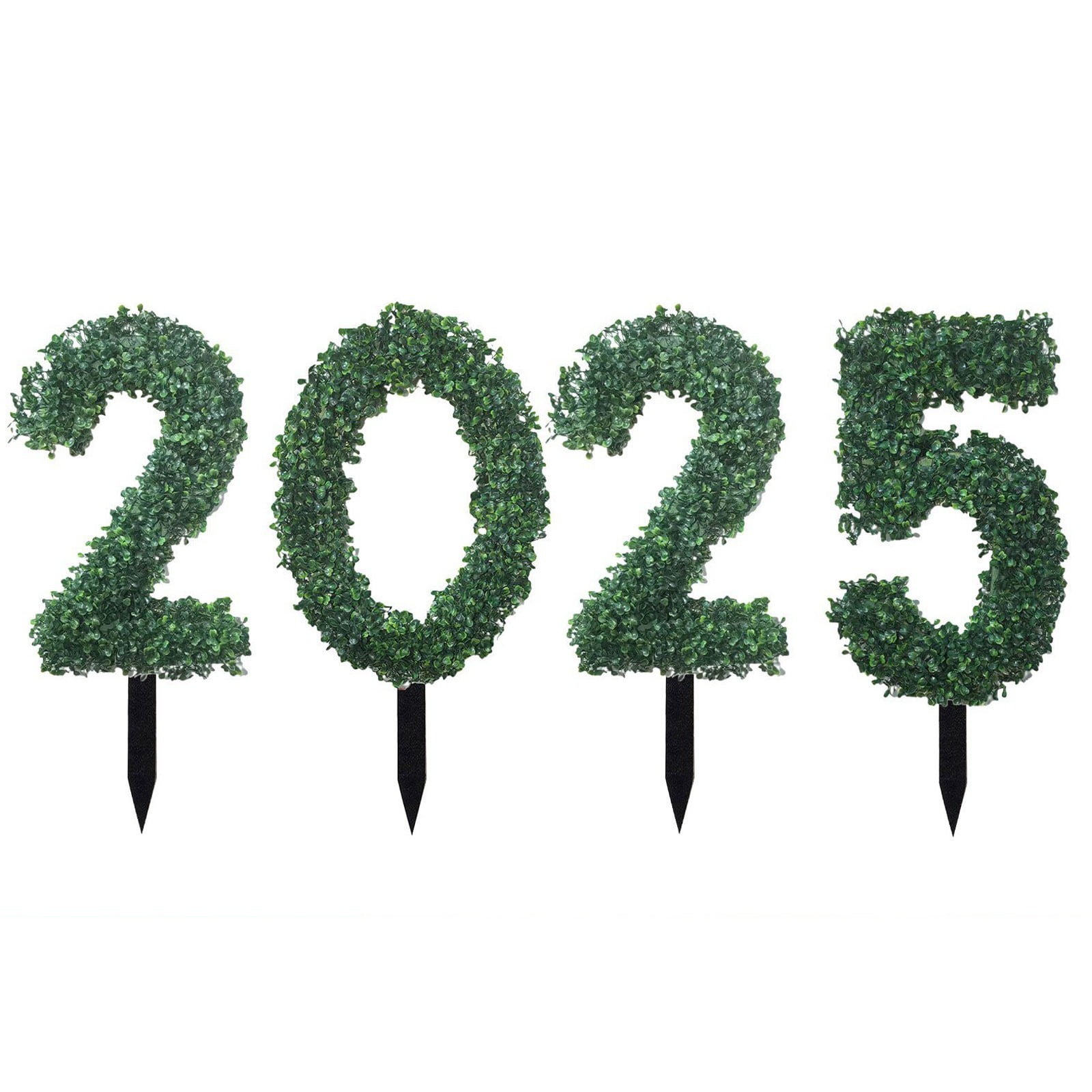 2025 Greenery Yard Stakes Outdoor Lawn Decorations for New Year ...