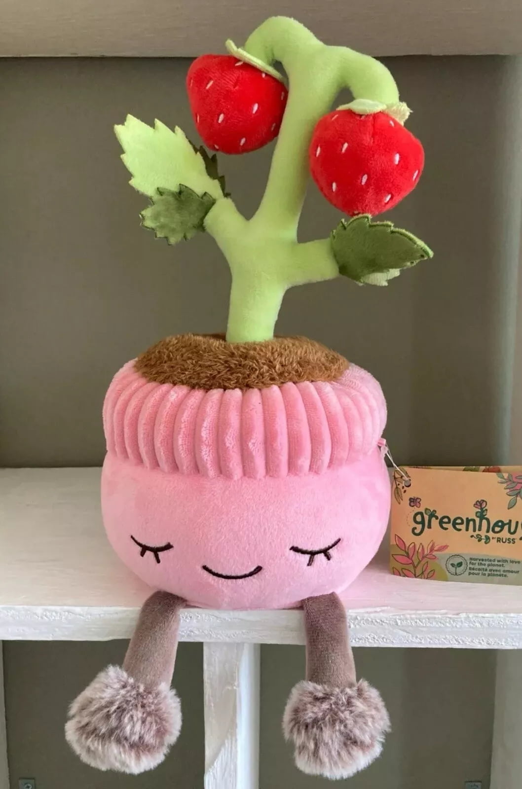 2025 Greenhouse By Russ Strawberry Potted Plant Soft Plush Toy 12" Tall ...