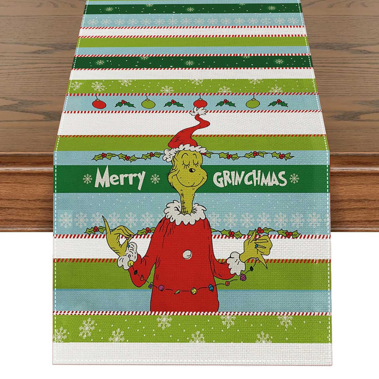 2025 Grinh Decorations,6 Inch Christmas Theme Printed Table Flags Festive Atmosphere Decoration ...