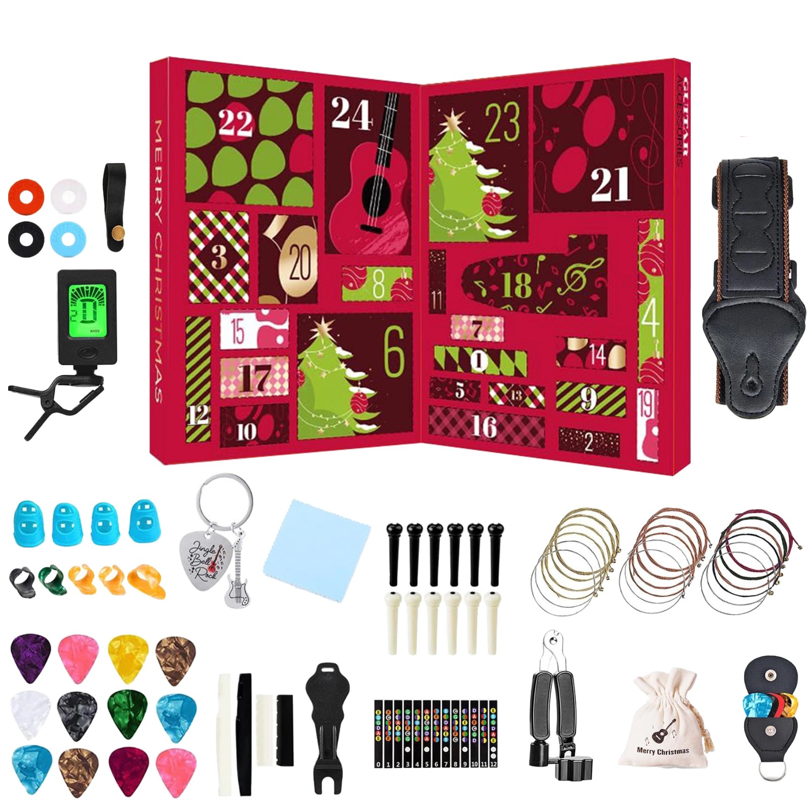 2025 Guitar Essentials Advent Calendar, 24 Days Christmas Countdown ...