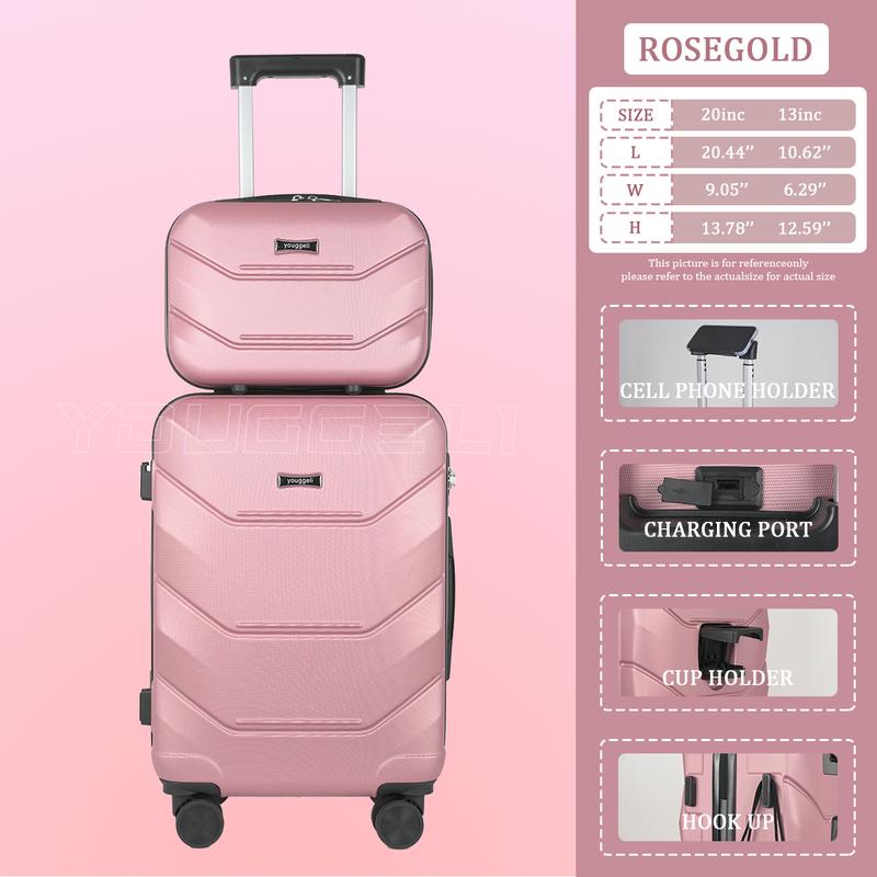 2025 HOT Multifunctional 2 - Piece Luggage Set: YOUGGELI 20" Carry - on ...