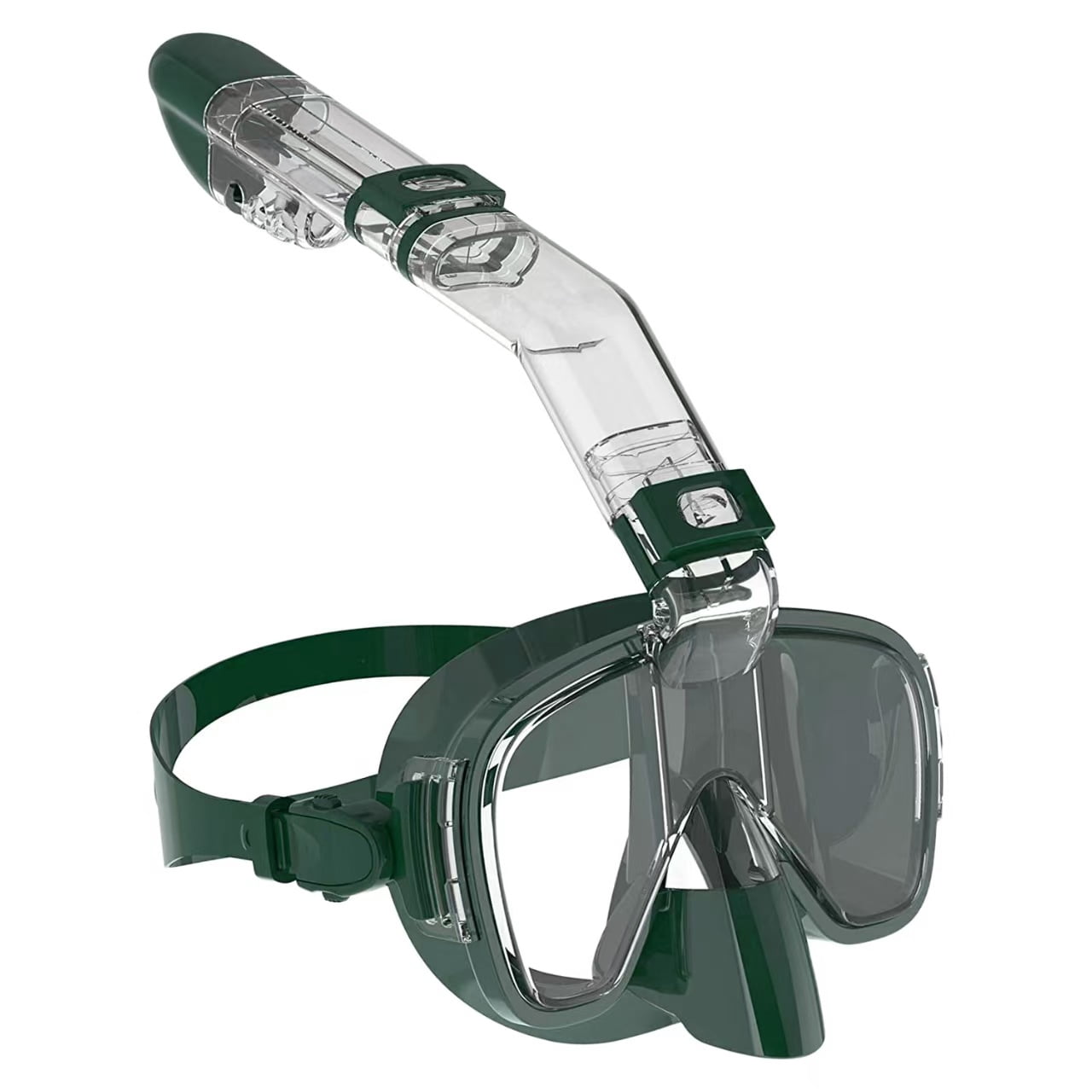 2025 Half Face Snorkel Mask - Nose Breathing Design with Detachable ...