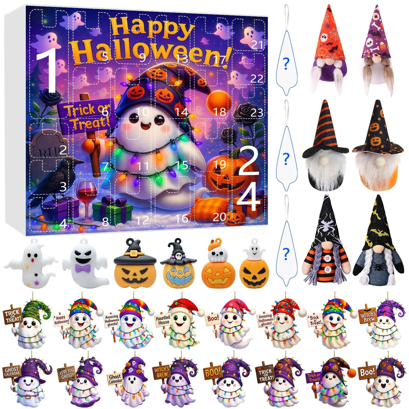 2025 Halloween Advent Calendar with 24 Days - Countdown Calendar for ...