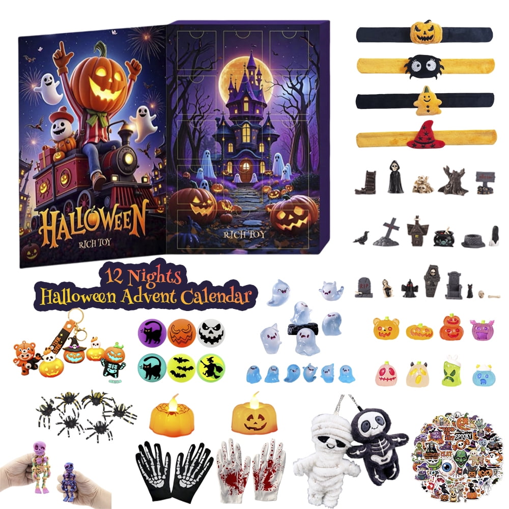 2025 Halloween Advent Calendar Blind Box Toy Halloween Countdown ...