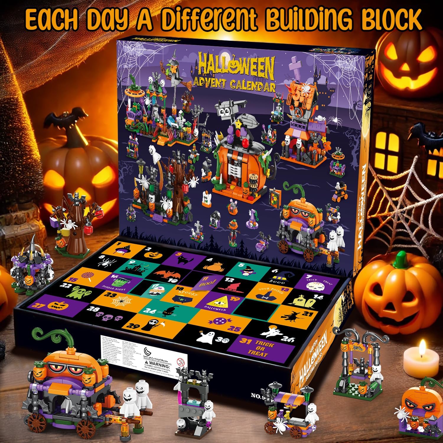 2025 Halloween Advent Calendar for Kids, 31 Days Halloween Countdown ...
