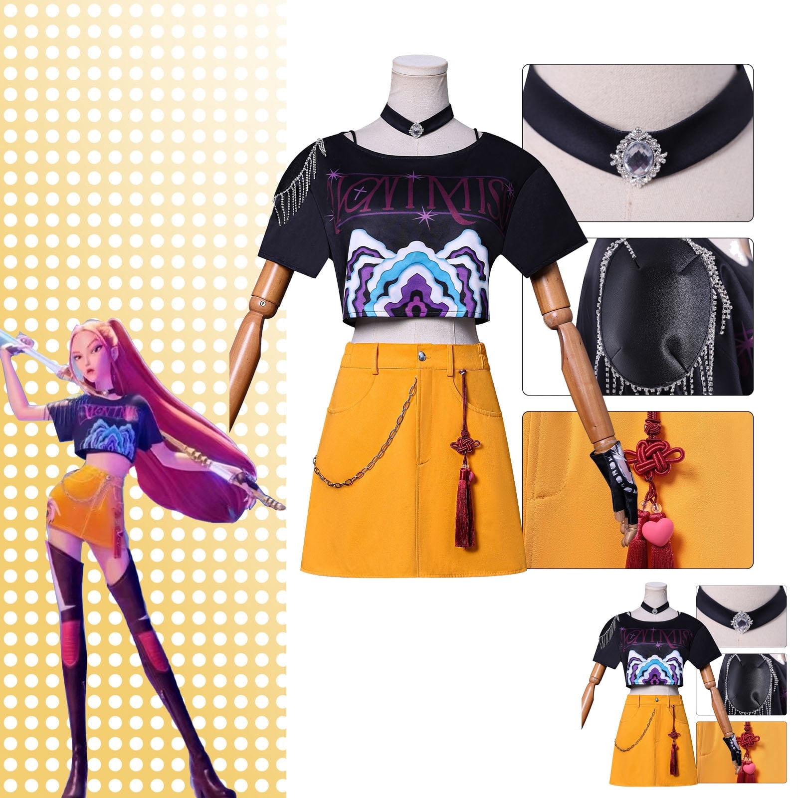 2025 Halloween Costume – Pop Singers Demon Hunters Mira Costume, Idol ...