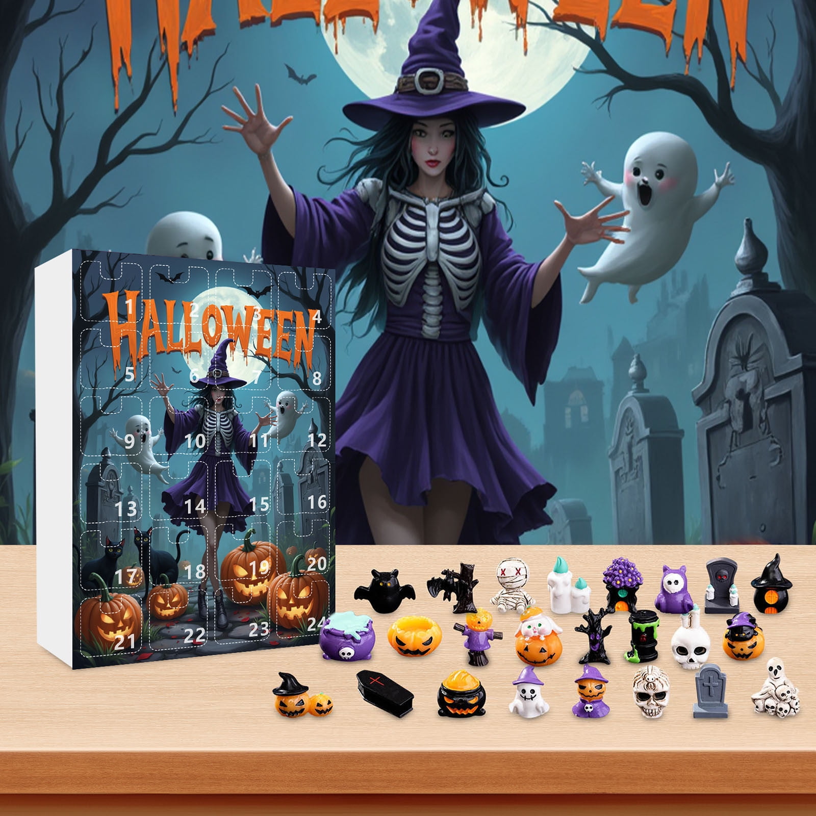 2025 Halloween Countdown Calendar - 24-Piece Toy Advent Set for 2025 ...