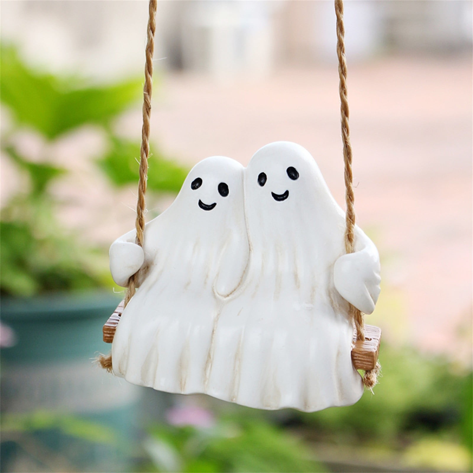 2025 Halloween Couple Ghost Swing Statue - Hanging Garden Ornament ...