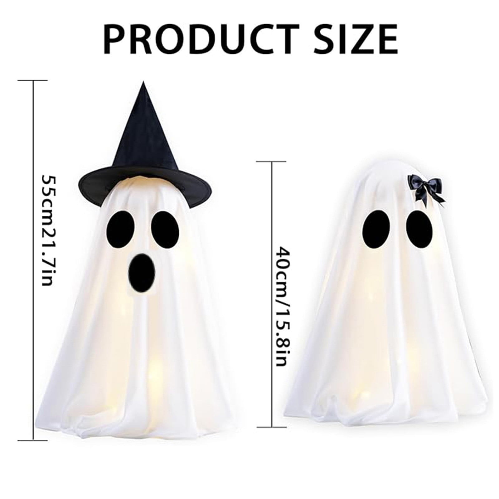 2025 Halloween Decor - Light Up Halloween Ghost Decorations, Set of 2 ...