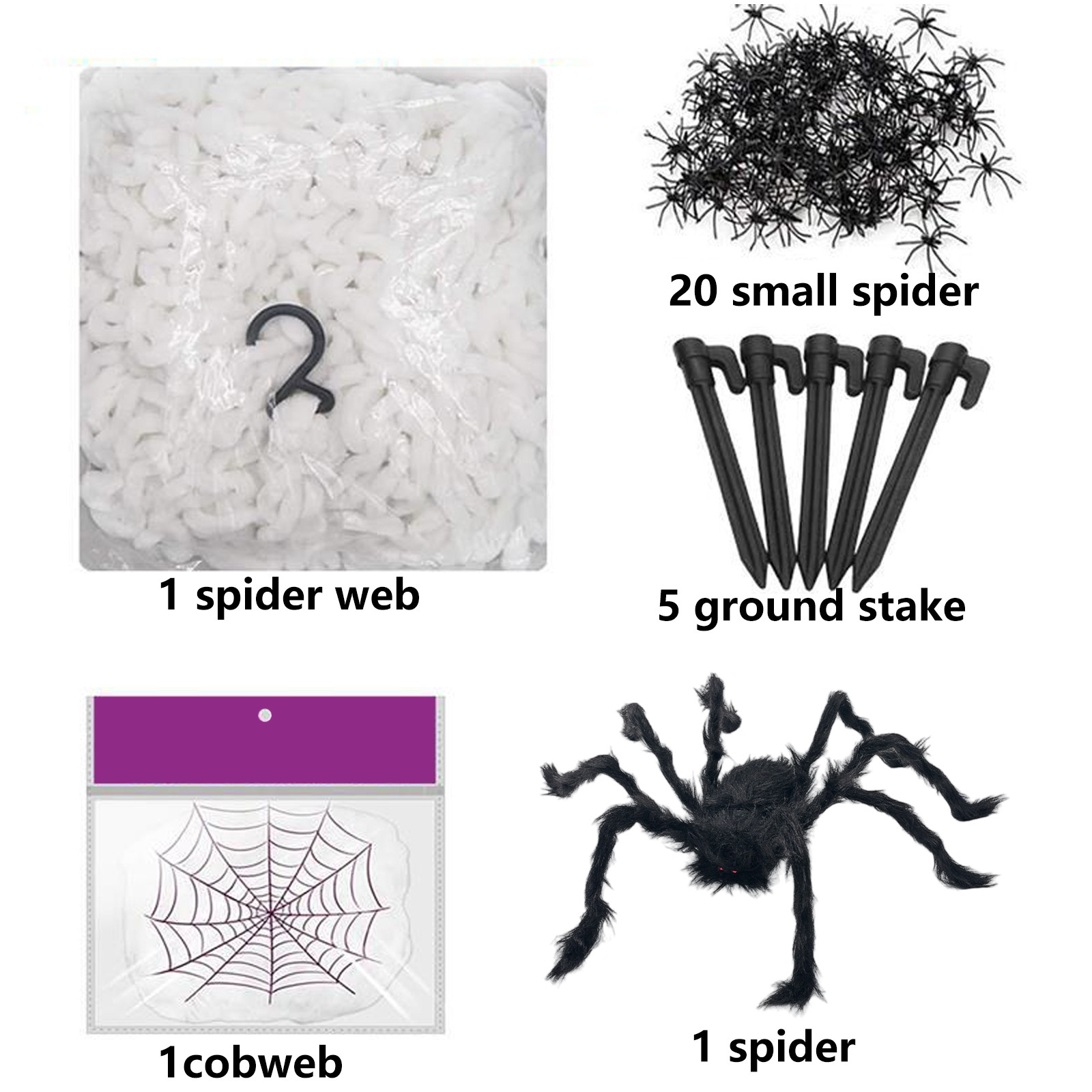 2025 Halloween Decoration Set Spider Webs, Halloween Decoration Soft ...