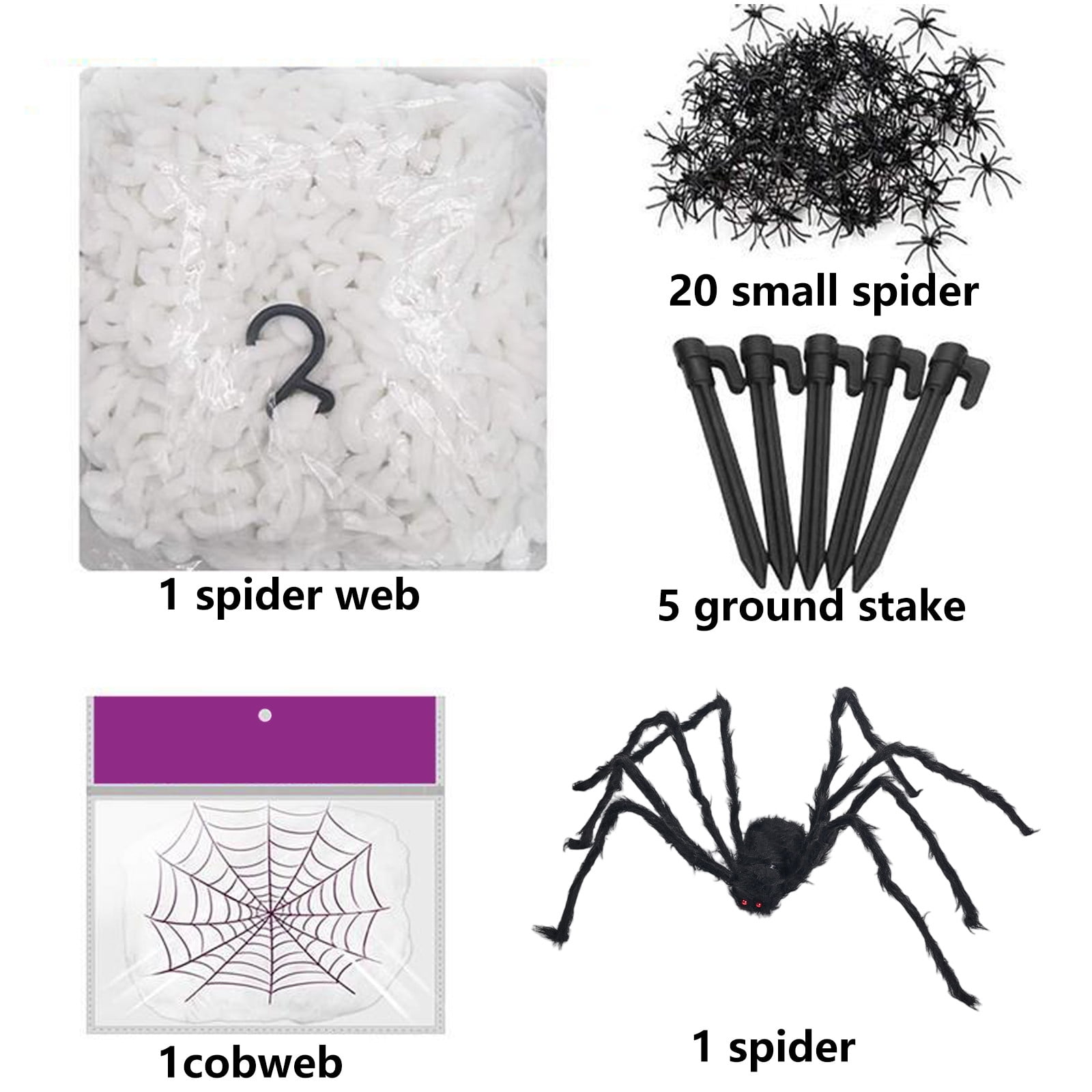 2025 Halloween Decoration Set Spider Webs, Halloween Decoration Soft ...