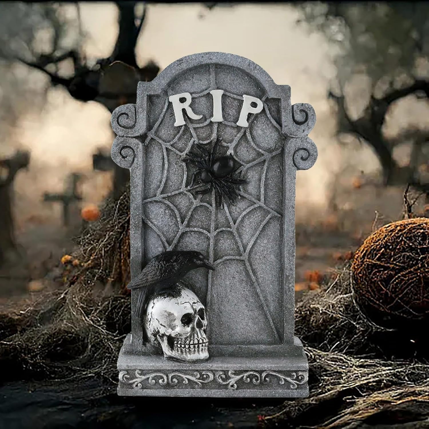 2025 Halloween Decorations Outdoor Graveyard Tombstones Resin ...