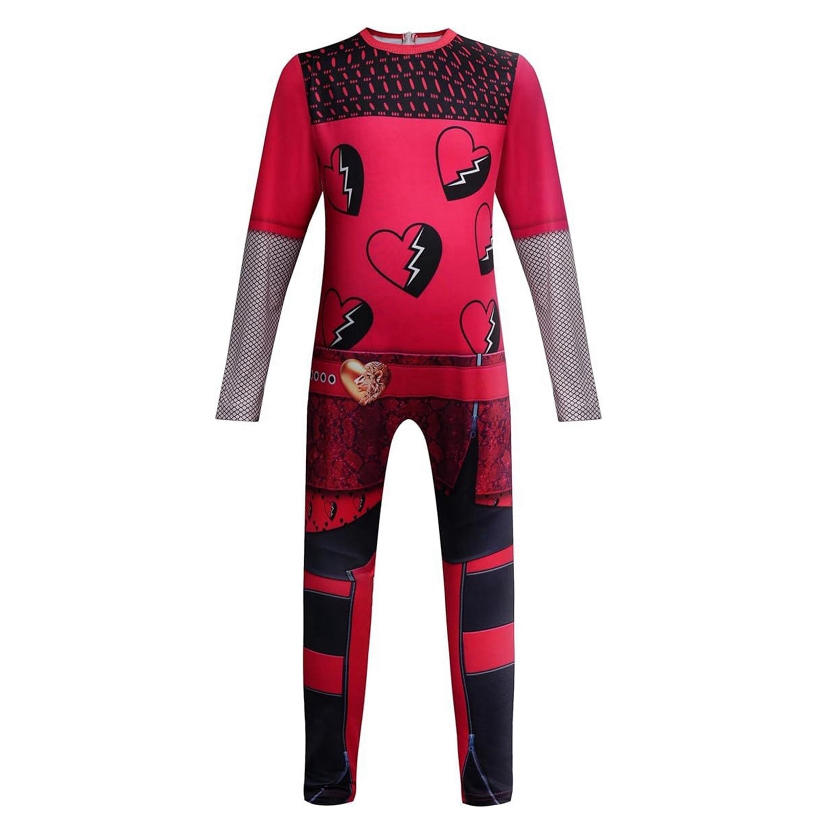2025 Halloween Descendants Costumes for Girls, Red Costume from ...