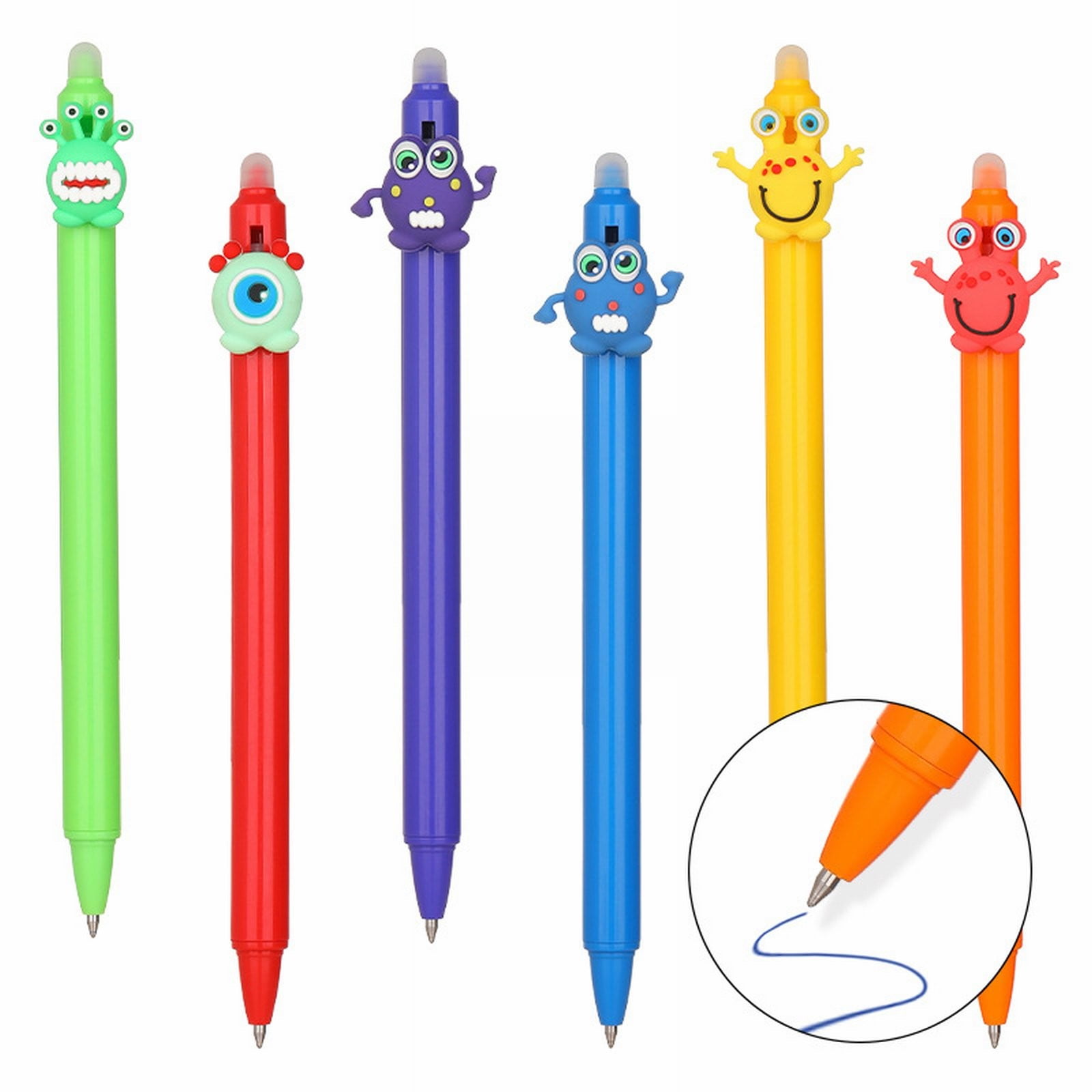 2025 Halloween!Erasable Gel Pens 6 Colors Retractable Erasable Pens ...