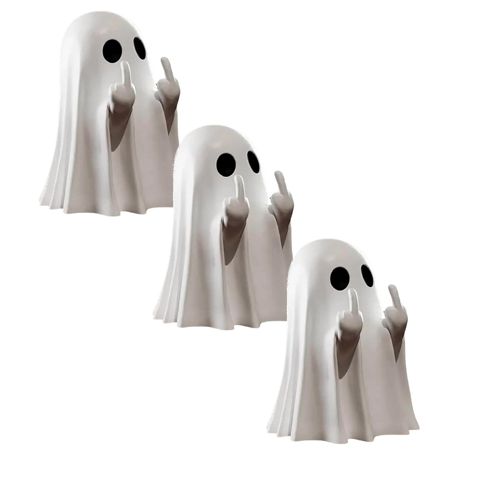 2025 Halloween Funny Cute Spooky Ghost Resin Statue Indoor Office Desk ...