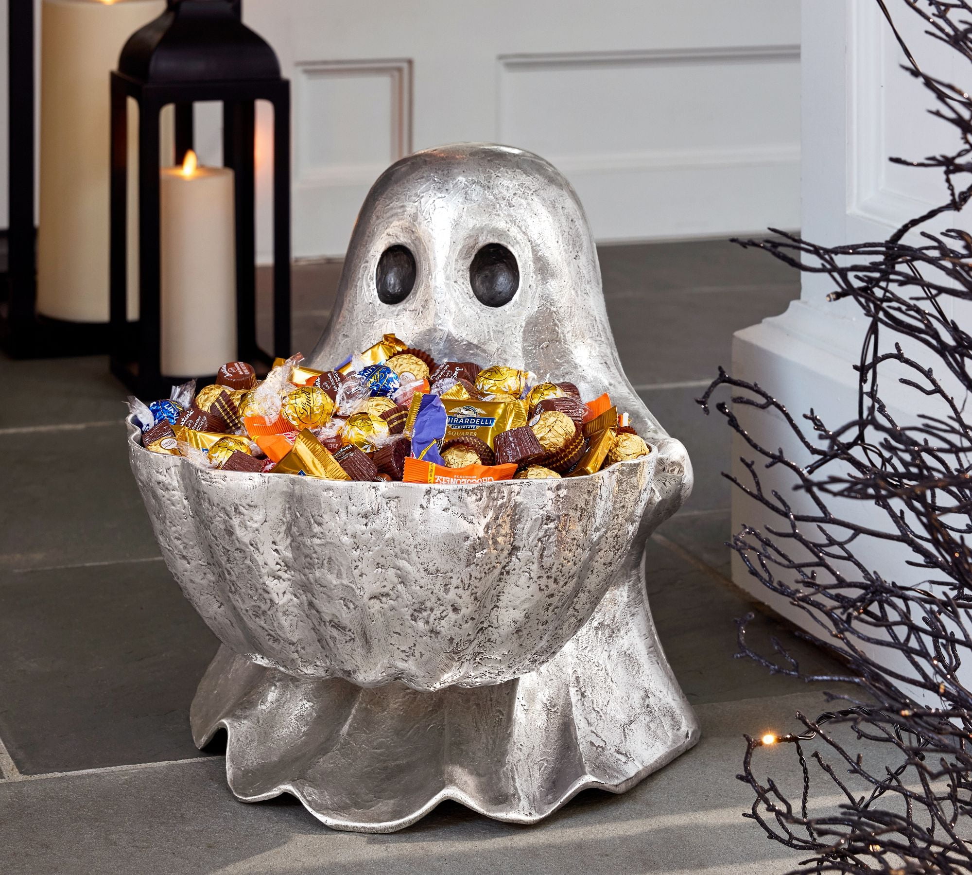 2025 Halloween Ghost Candy Bowl Decorations, Large 12 Inch Tall ...