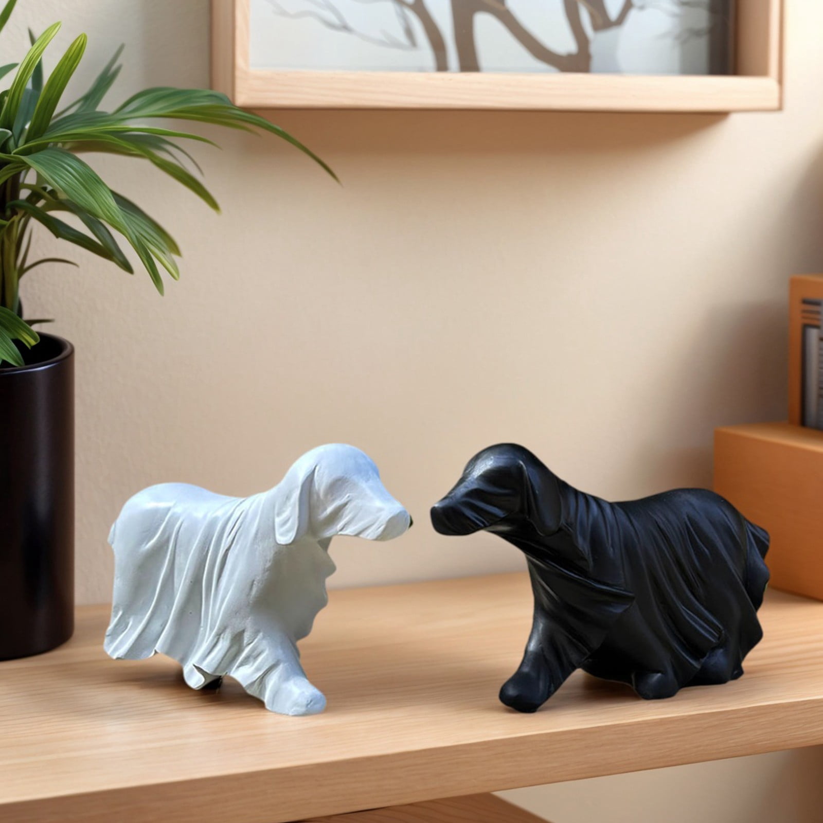 2025 Halloween Ghost Dog Decoration - Spooky Resin Statue, Perfect ...