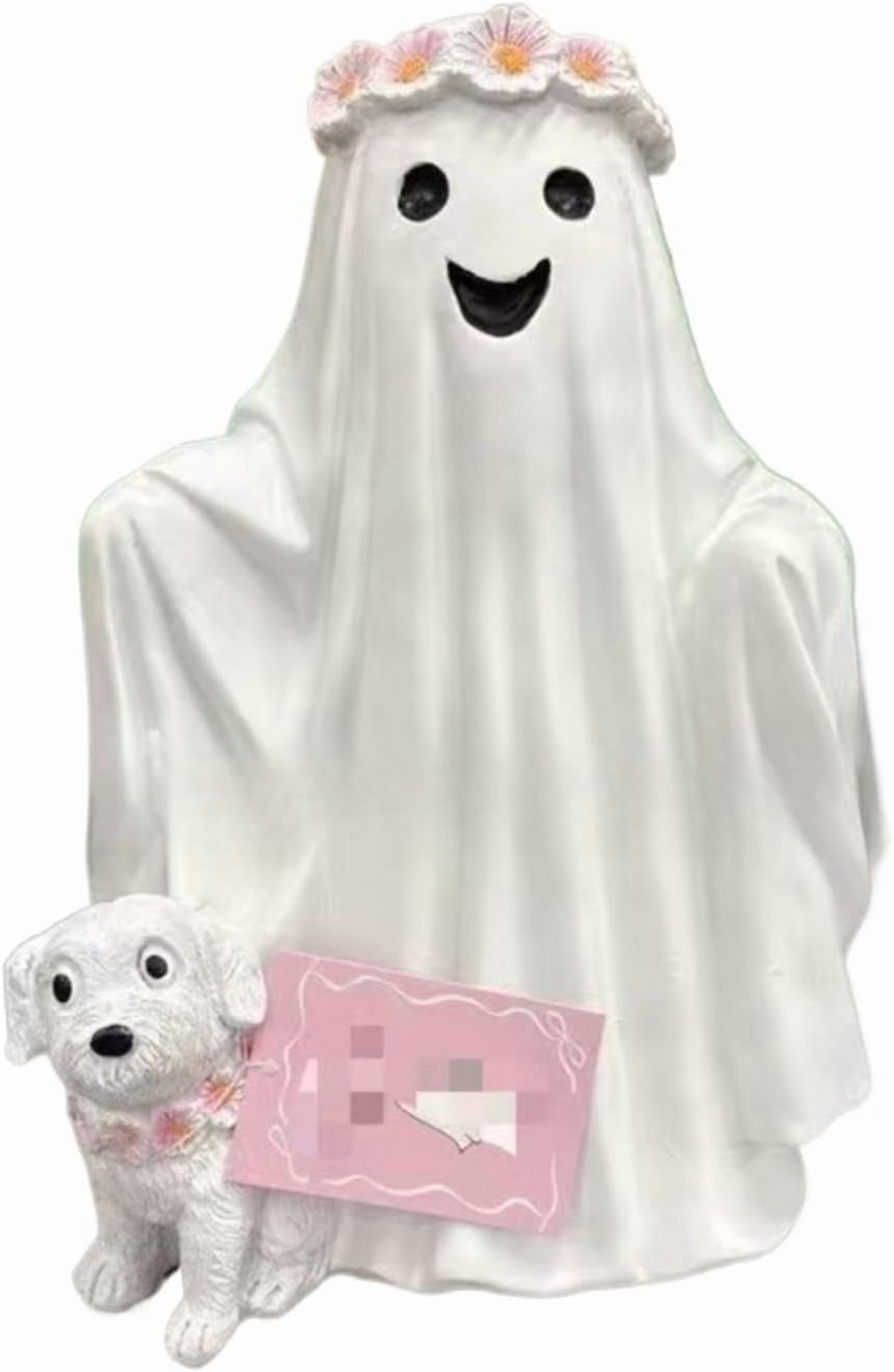 2025 Halloween Ghost Walking Dog Statue – Cute Resin Material Halloween ...
