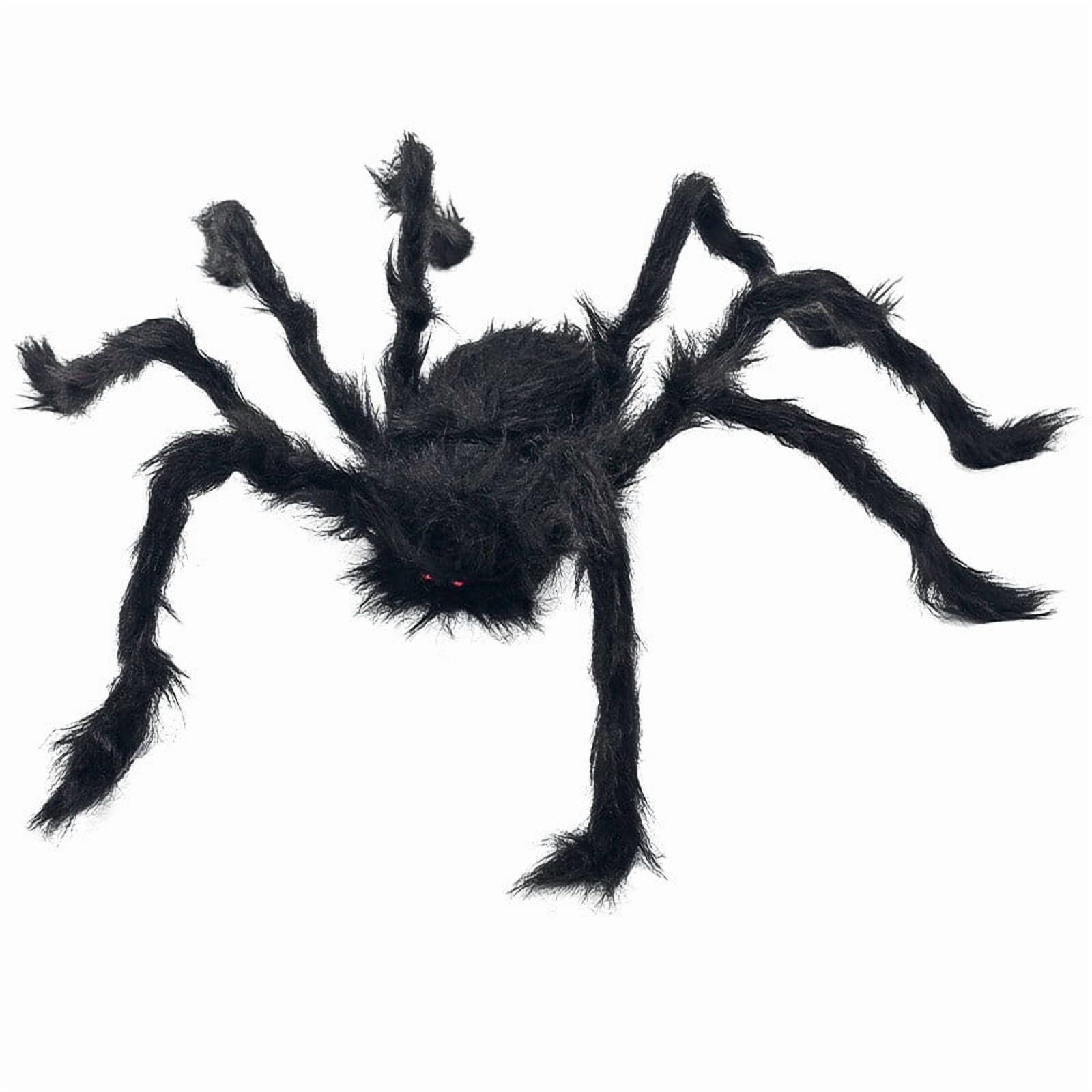2025 Halloween Hairy Spider Decoration with Red Eyes,Giant Realistic ...
