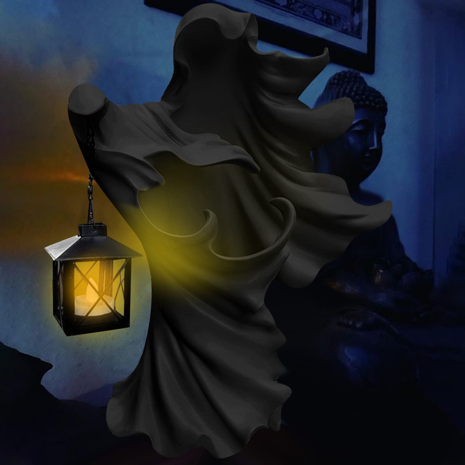 2025 Halloween Home Decor Ghost Statue Decoration Scary Hell Messenger ...