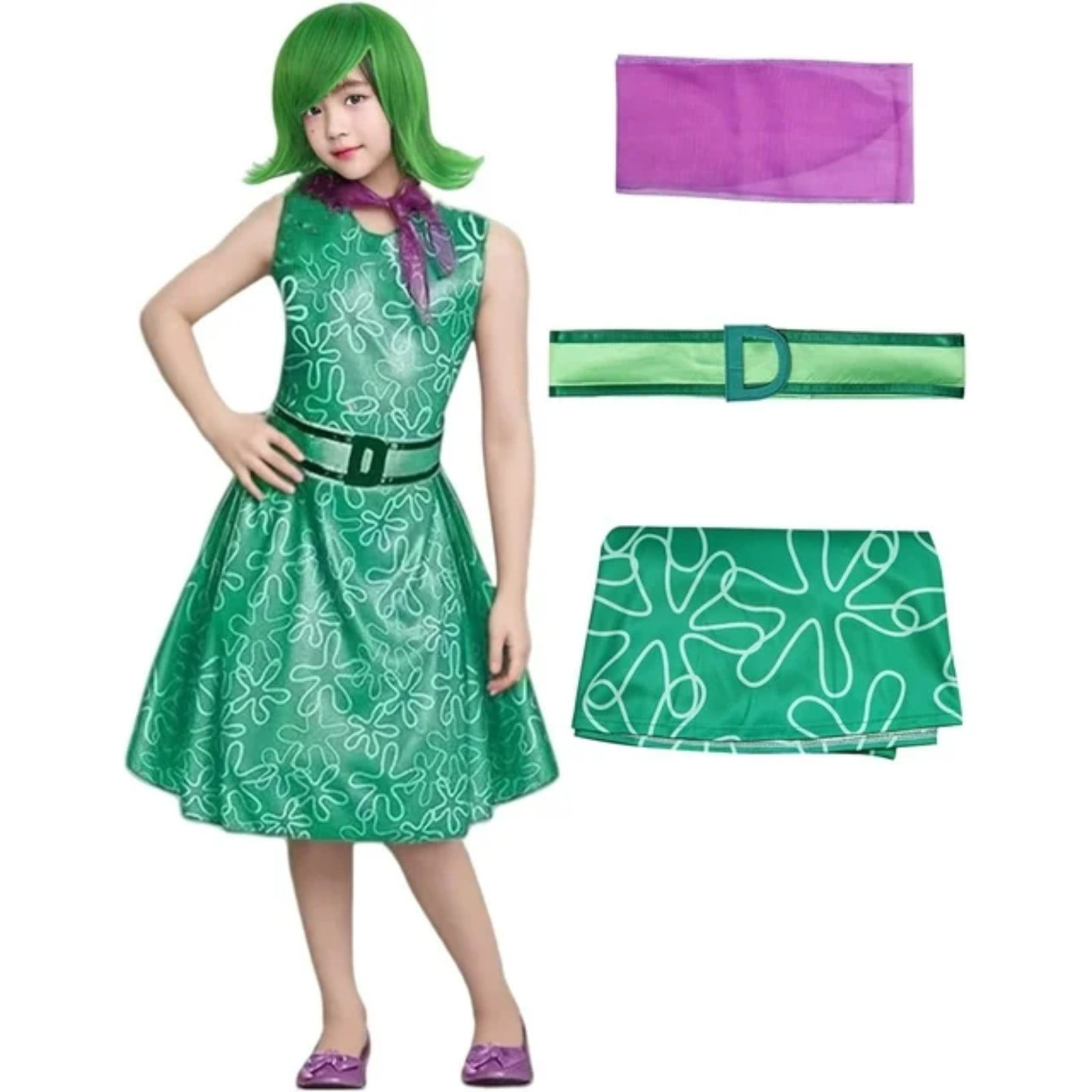 2025 Halloween Inside Out Costume, Inside Out 2 Disgust Costume for ...