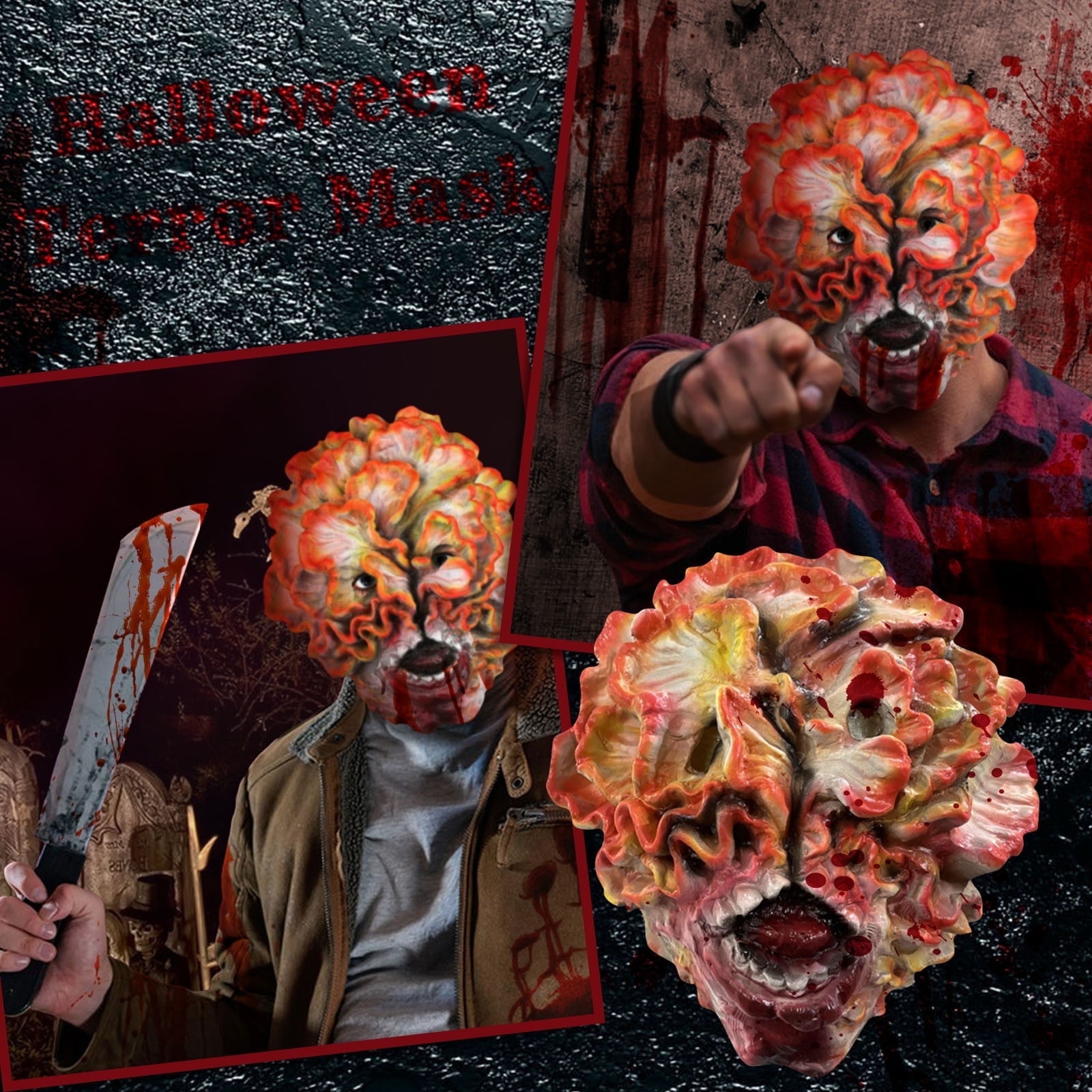 2025 Halloween Masks The Last of Us Clicker Cosplay Mask Adult Scary ...